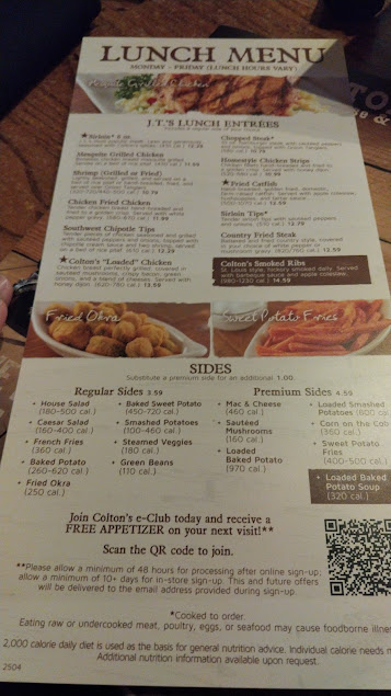 Colton's Steak House & Grill Restaurant Menu | Steaks, Ribs & Classic ...